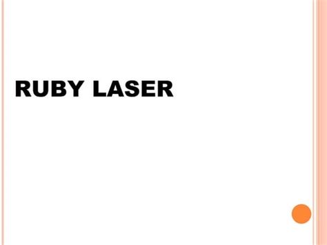 Ruby Laser Pptx