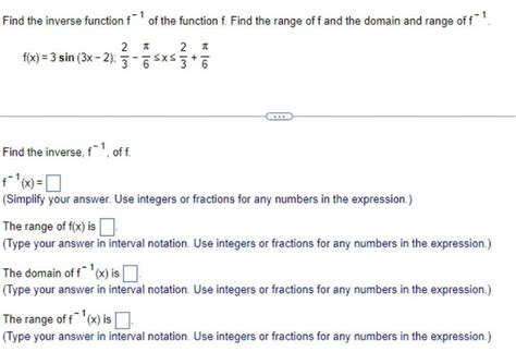 [answered] Find The Inverse Function F1 Of The Function F Find The Kunduz