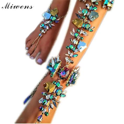 Miwens Hot New Fashion 2016 Ankle Wedding Barefoot Sandals Beach Foot