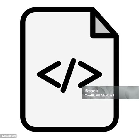 프로그래밍 아이콘입니다 코드 파일 그림입니다 Html 코딩 태그 기호입니다 소프트웨어 코드 기호입니다 0명에 대한 스톡 벡터 아트 및 기타 이미지 Istock