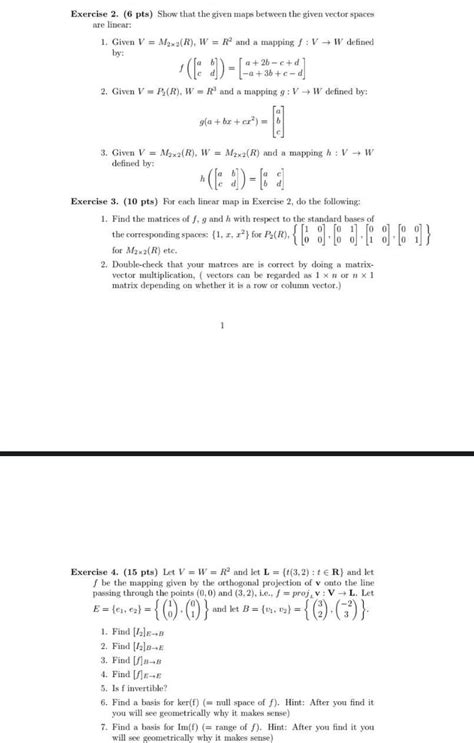 Solved Exercise 2 6 Pts Show That The Given Maps Between Chegg Com
