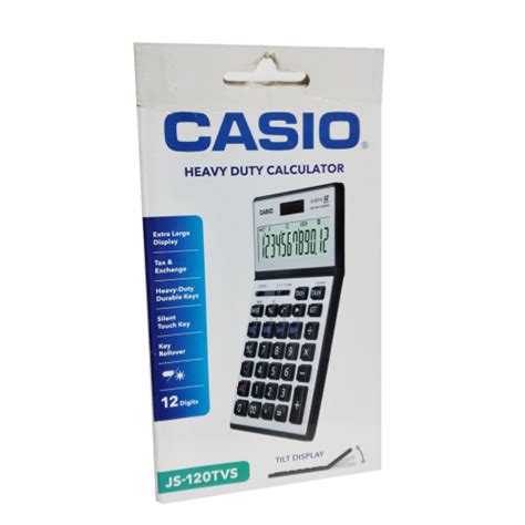 Casio Calculator Js120tvs Ay Stationery