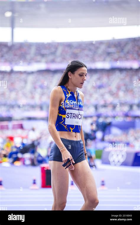 Daniela Stanciu Participating In The High Jump At The Paris 2024