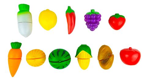 Играем и учим фрукты и овощи на липучках на английском языке Youtube