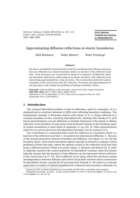 pdf reflection local times of diffusions at elastic boundaries