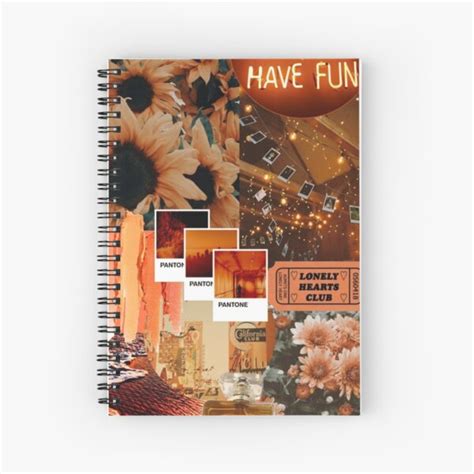 Orange Aesthetic Collage Instagram Mood Board Theme Wallpaper Spiral