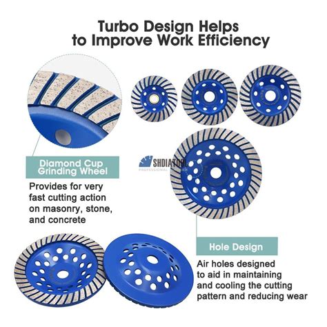 4 4 5 5 7inch Diamond Turbo Sintered Abrasivel Grinding Wheel Angle