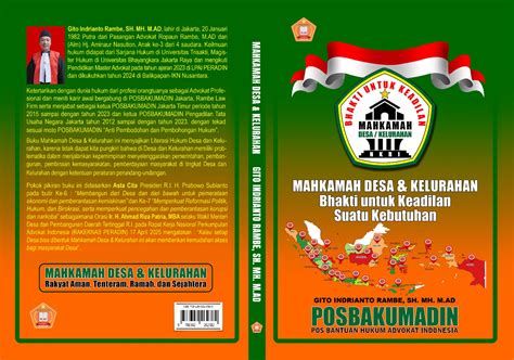 Gito Indrianto Rambe Cetak Sejarah Buku “mahkamah Desa And Kelurahan”suatu Kebutuhan Jadi
