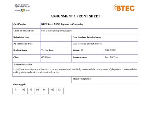 1 unit 2 assignment 1 frontsheet assignment 1 front sheet qualification btec level 5 hnd