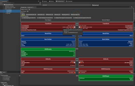 Inspector Compare Component Differences