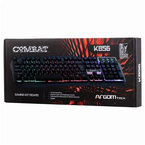 Teclado Gamer Argom Tech Arg Kb 2056bk Combat Usb Rgb Inglês Preto No Paraguai Visão Vip
