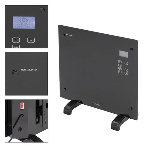 Ecd Germany Glass Convector Heater Black Techinn