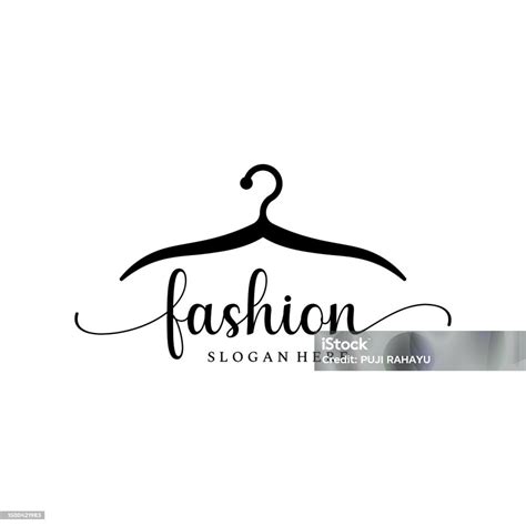 창의적인 아이디어가 있는 간단한 옷걸이 로고 템플릿 디자인 비즈니스 부티크 패션 뷰티를 위한 로고 옷걸이에 대한 스톡 벡터 아트