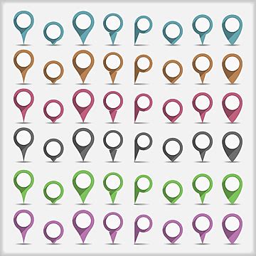 Map Pin Flat Design Direction Gps Label PNG And Vector With Transparent Background For Free