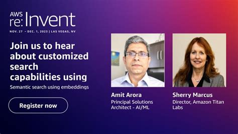 Amit Arora On Linkedin Join Me And Sherry Marcus Ph D At Aws Re Invent 2023 On Wednesday…