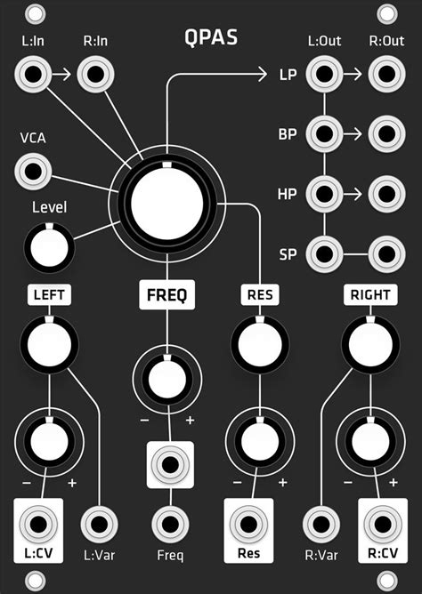 Grayscale Make Noise Qpas Grayscale Matte Black Panel Eurorack Module On Modulargrid