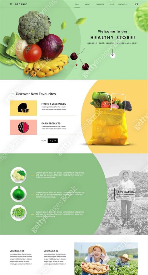 웹템플릿 메인페이지 이미지 웹사이트 인터넷 유기농 주제 채소 음식 채소 산지직송 배달 이미지 Jv12202919 게티이미지뱅크