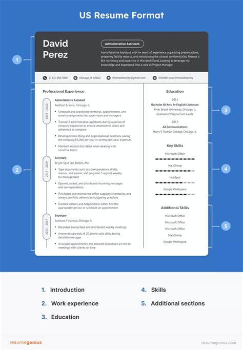 How To Write A Us Resume Format Free Sample Artofit