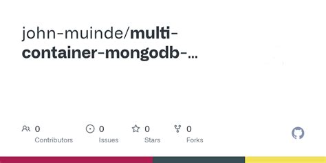 Github John Muindemulti Container Mongodb Todos