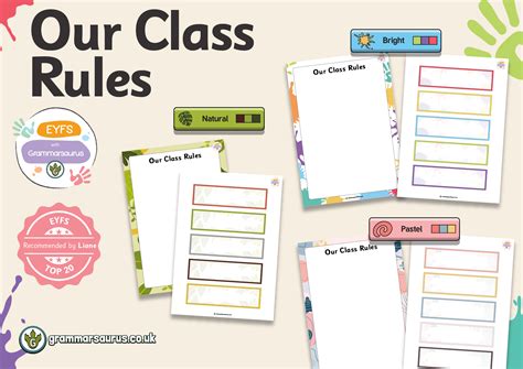 Eyfs Essentials Our Class Rules Pack Grammarsaurus