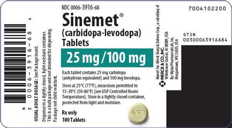 Sinemet Fda Prescribing Information Side Effects And Uses