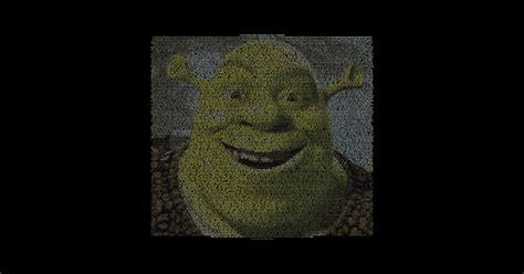 Shrek Entire Script With Shrek Face Shrek Entire Script With Shrek Face Sticker Teepublic