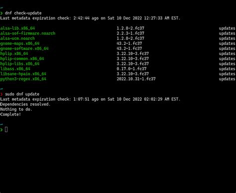 Why Does Dnf Update Do Nothing Even Though Dnf Check Update Shows Packages R Fedora