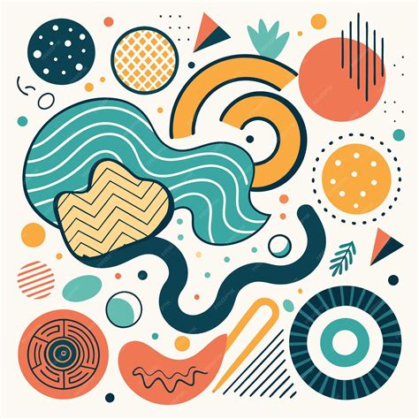 Premium Vector Colorful Abstract Geometric Art Modern Design With Dynamic Shapes