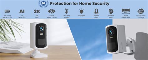 Mubview Security Cameras Wireless Outdoor 2 Pack Outdoor Camera