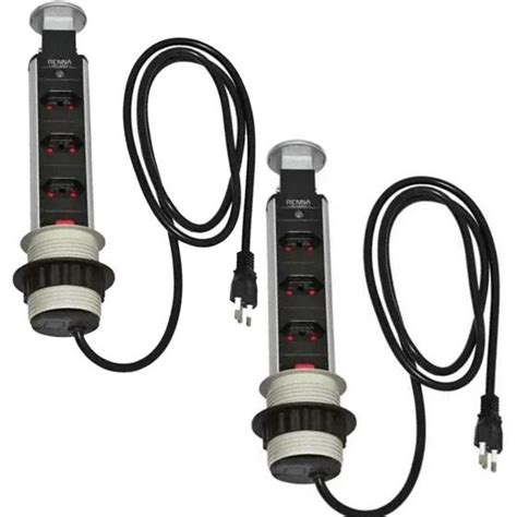 Kit 2 Torre De Tomada De Embutir Multiplug 3 Tomadas Renna Tomadas