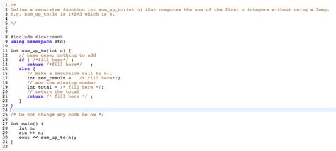 Solved 2 Define A Recursive Function Int Sumup Toint N