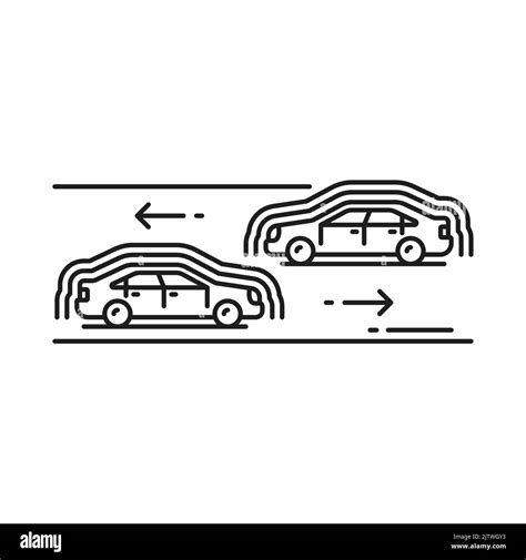 Driverless Car Self Driving Vehicle Technology And Autonomous Intelligent Robo Car Vector Icon