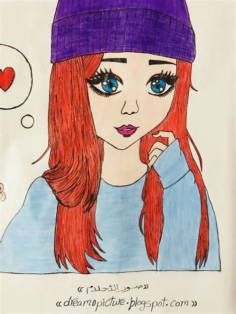 رسم بنات كيوت