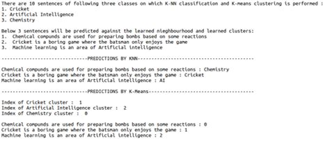 Conventional Approach To Text Classification And Clustering Using K