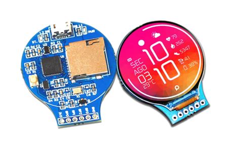 Round LCD Board Based On Raspberry Pi S RP Microcontroller Electronics Lab