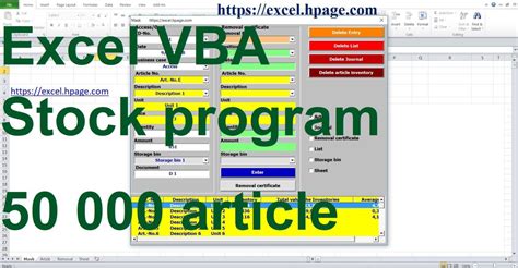 Entwicklung Von Programmen In Excel Excel Vba Programmierung Lager