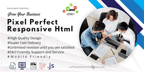 Convert Full Responsive Html Bootstrap Latest Version Tailwind Css By Shksifat Fiverr