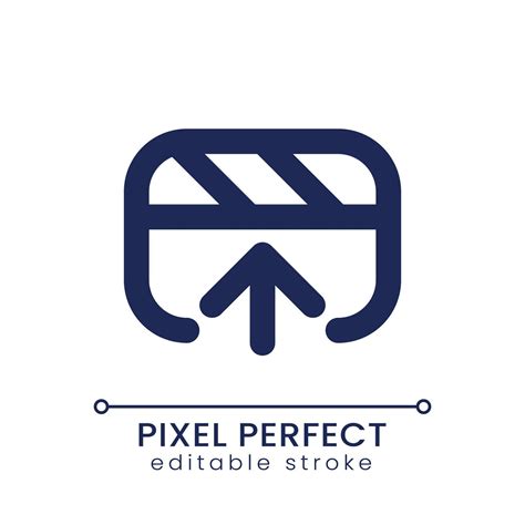 Export Video File Pixel Perfect Linear Ui Icon Save Footage To Storage Multimedia Content