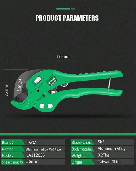 Laoa 32mm Industrial Pipe Cutter Aluminum Alloy Pipe Cutting Tool