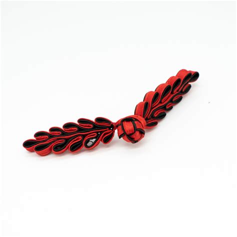 Chinese Button Design 7 Black And Red Homecraft Textiles