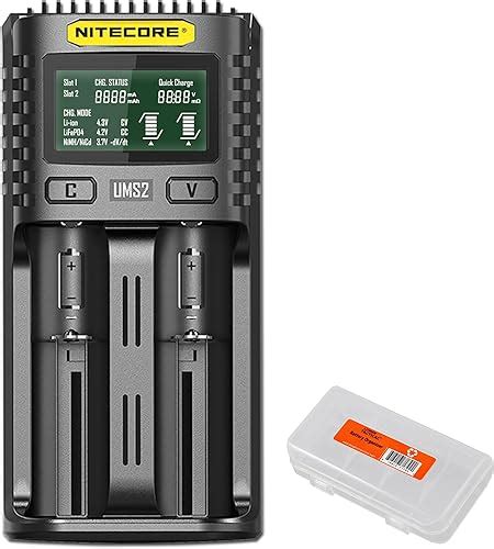 Nitecore Ums2 Cargador De Batería Inteligente De Doble Ranura Usb C
