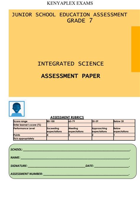 Grade 7 Integrated Science Mid Term 3 Exam 2024 3185
