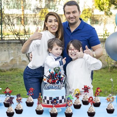 Cupcake Toppers 26pcs Hero Cake Topper Hero Character Birthday Cake