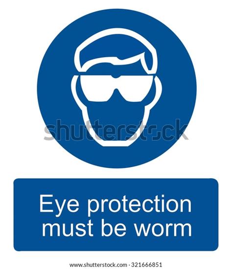Safety Sign Vector Eye Protection Must Stock Vector Royalty Free