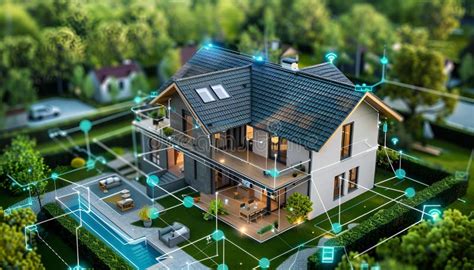 Smart Home Technology Concept Virtual Circuit Futuristic Interface Smart Home Digital Control