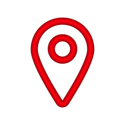 Red Location Pin Icon Representing Gps Map Marker For Navigation And