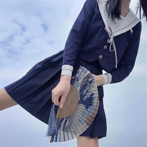 Leng Yue Kansai Lapel Genuine Bad Jk Uniform Female Orthodox Sailor Uniform Middle Uniform Class Leng Yue Kansai Lapel Genuine Bad Jk Uniform Female Orthodox Sailor Uniform Middle Uniform Class