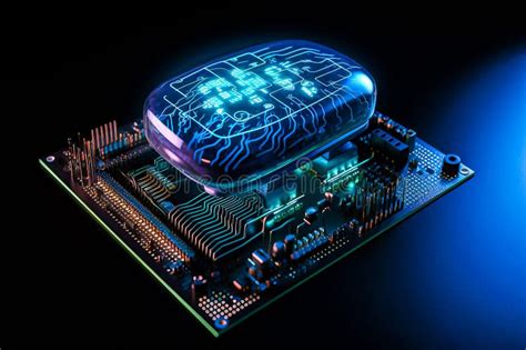 Ai Chipset With Human Brain On Computer Circuit Board Artificial