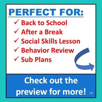 Classroom Rules Be Safe Be Respectful Be Responsible Tpt