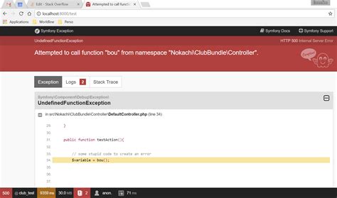 Debug Page Of Symfony 335 Is Loading Infinitely Stack Overflow